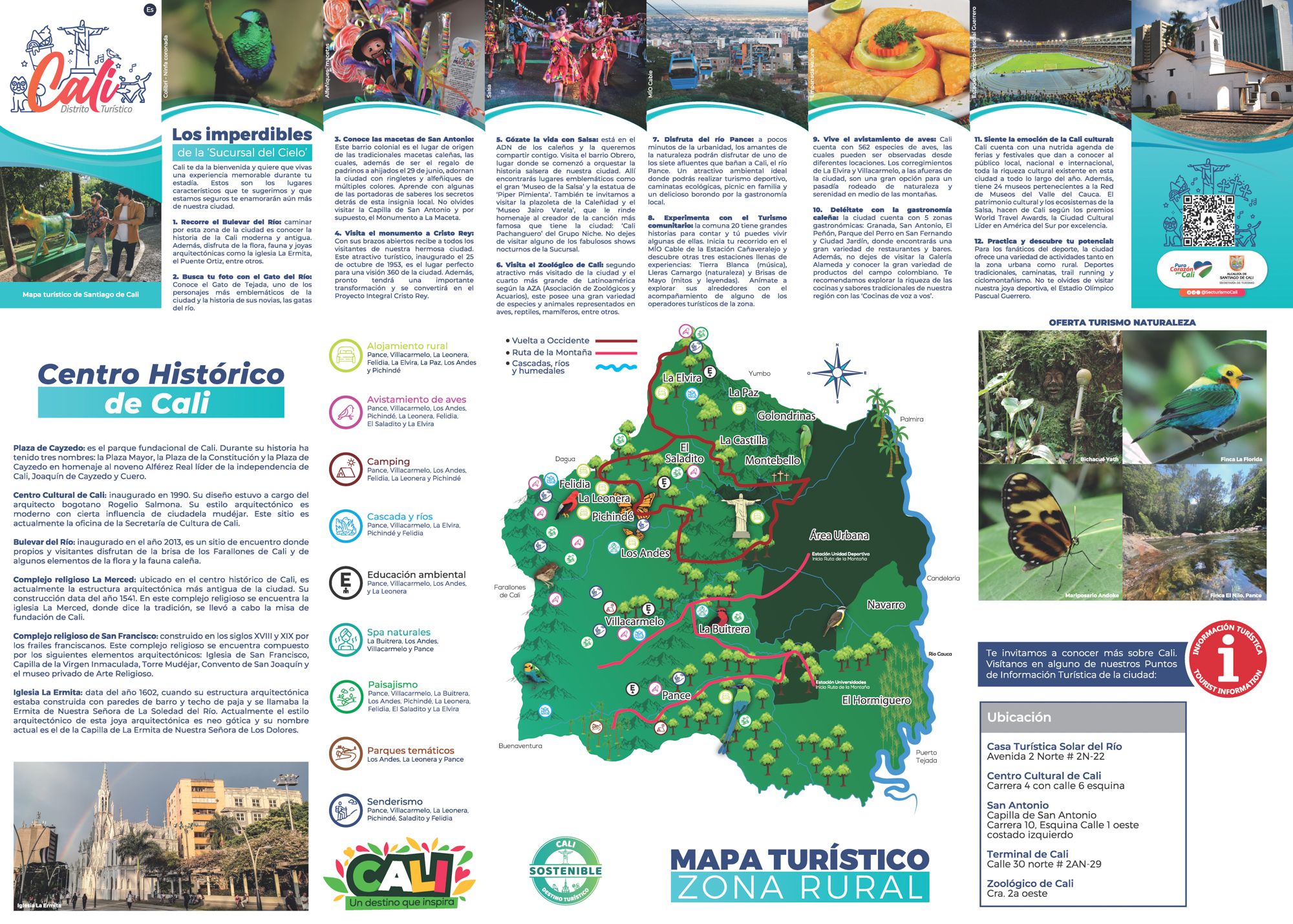 Mapa Turístico Zona Rural - CALI ES DONDE DEBES ESTAR